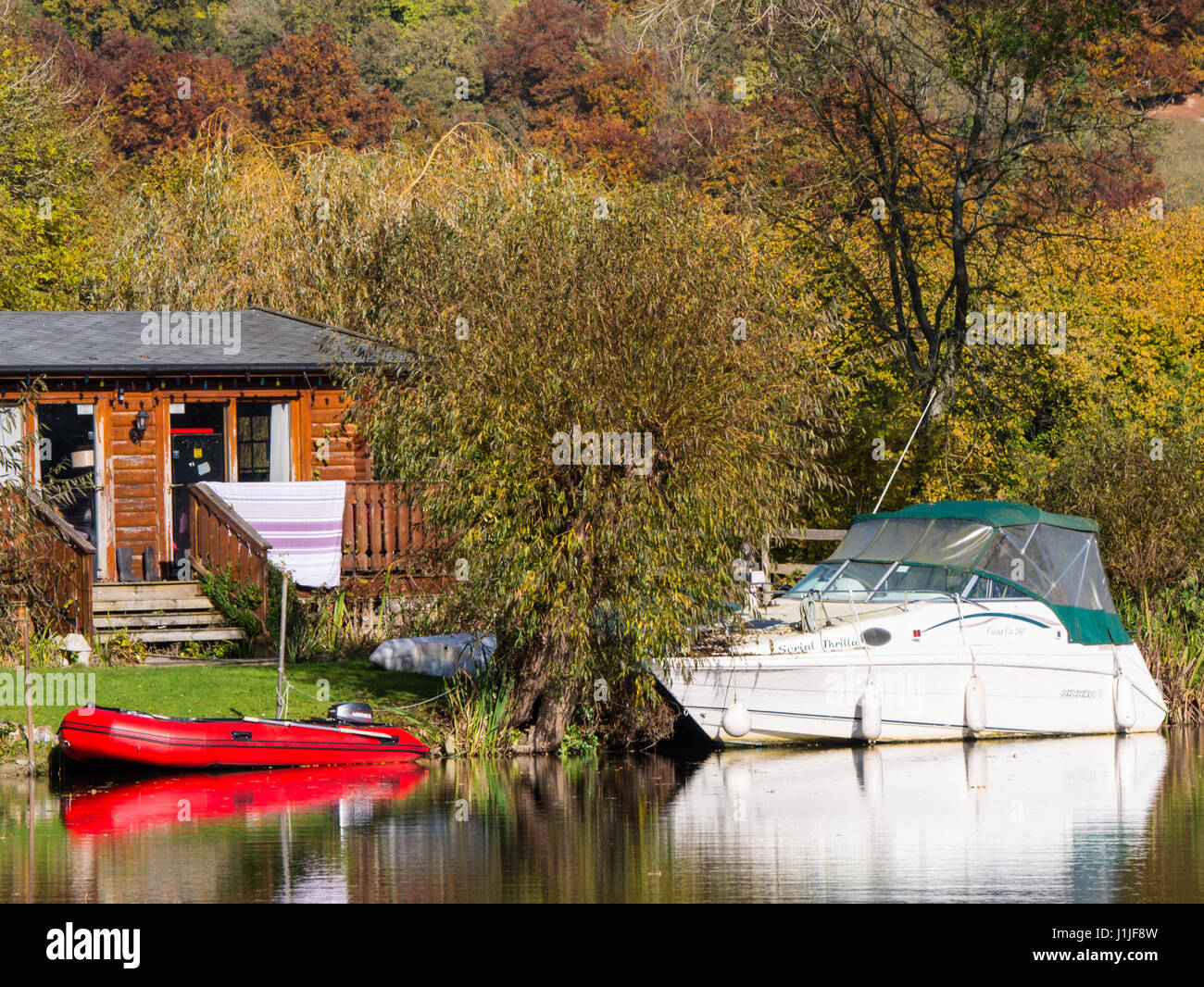 Two Boats, River Thames, nr Pangbourne, Reading, Berkshire, England ...