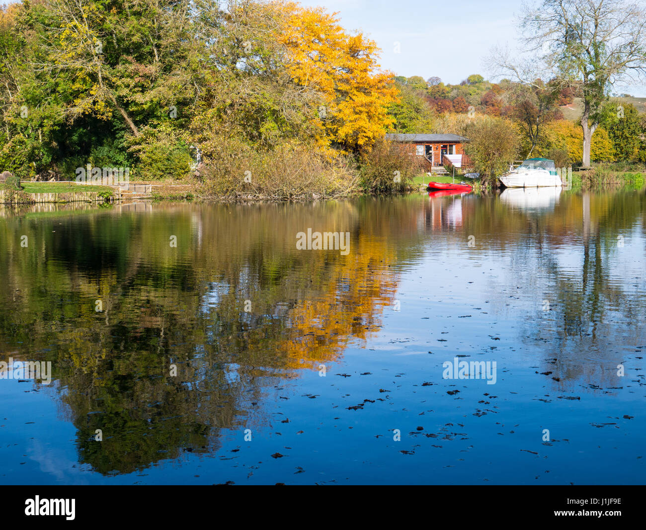 Two Boats, River Thames, nr Pangbourne, Reading, Berkshire, England ...