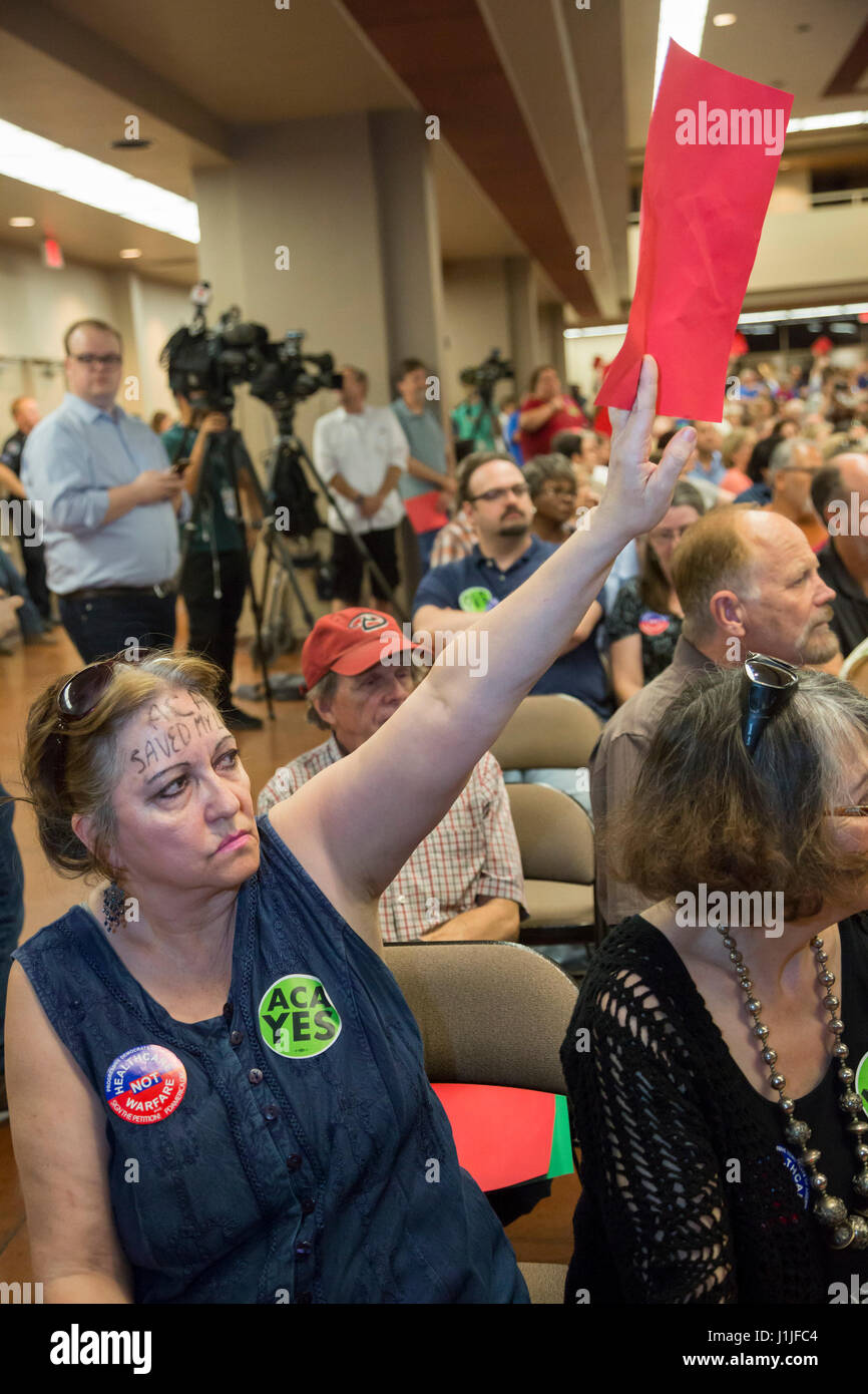 Mesa, Arizona - U.S. Senator Jeff Flake (R-Arizona) was met by nearly ...