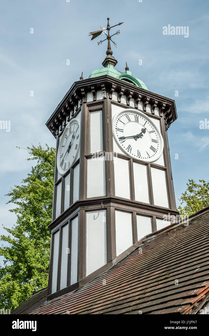 the clock tower with the pointer direction Stock Photo - Alamy