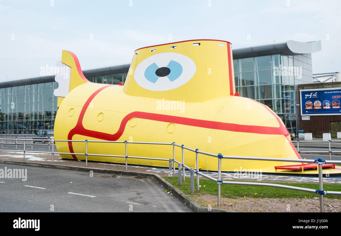 Yellow,submarine,John Lennon,Airport,Liverpool,Merseyside,England ...