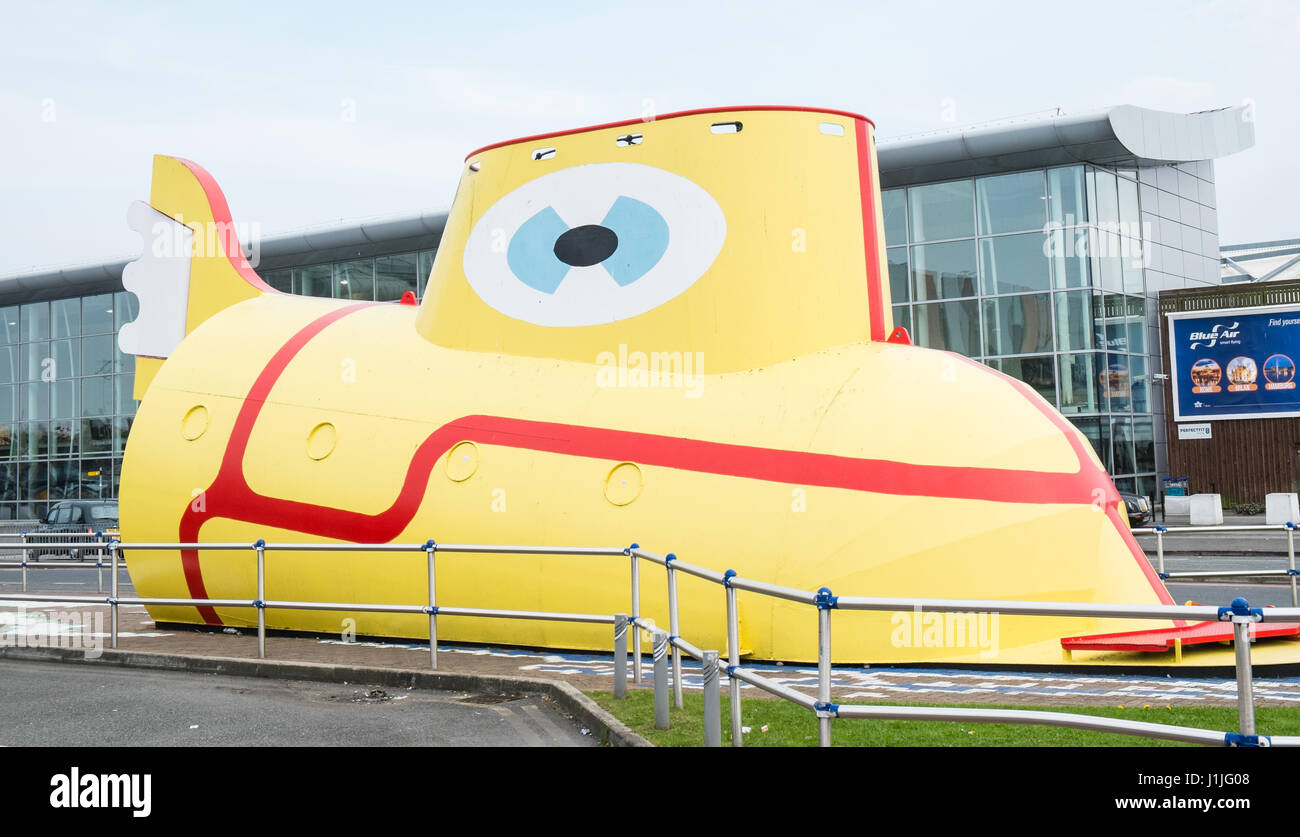 Yellow,submarine,John Lennon,Airport,Liverpool,Merseyside,England ...