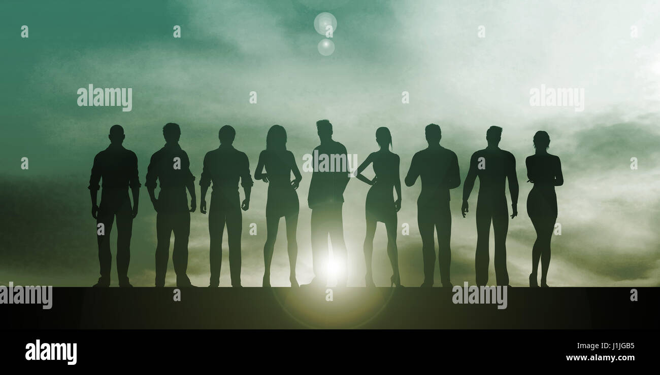 Business People Group Standing Together in Unity Stock Photo - Alamy