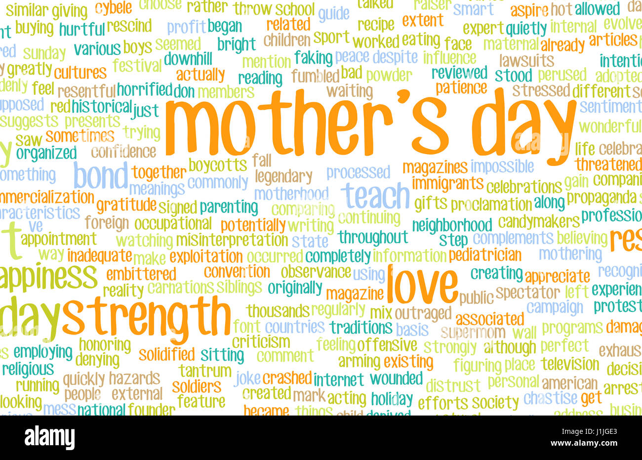Mother's Day As a Special Day with Words Stock Photo - Alamy