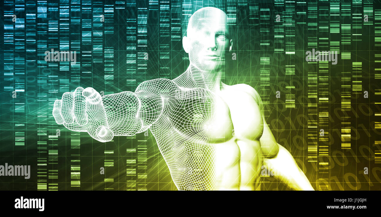 Medical Technology with Scientist Engineer on DNA Background Stock ...