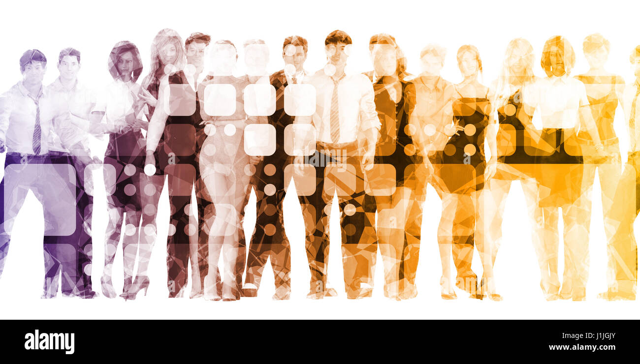 Confident Business Team Smiling as Abstract Background Stock Photo - Alamy