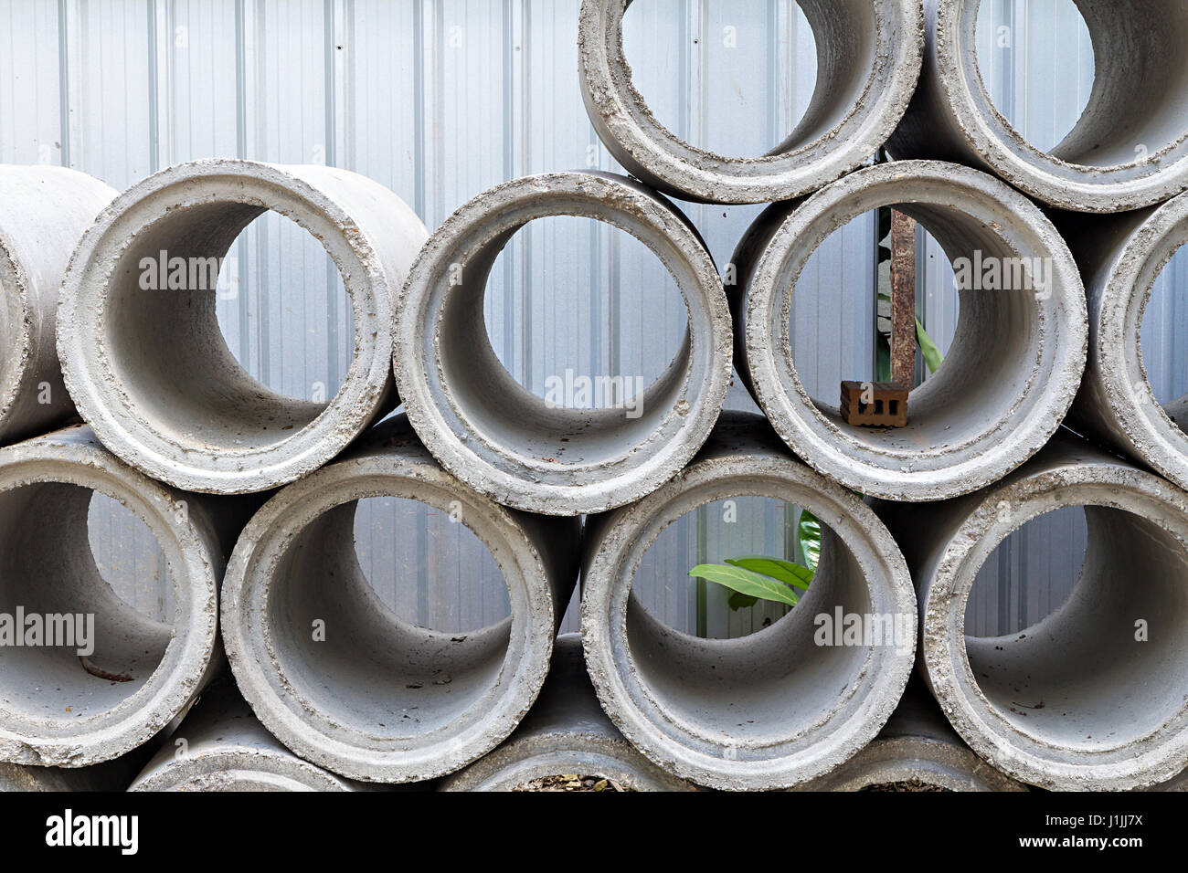 industrial concrete pipe for building construction Stock Photo - Alamy