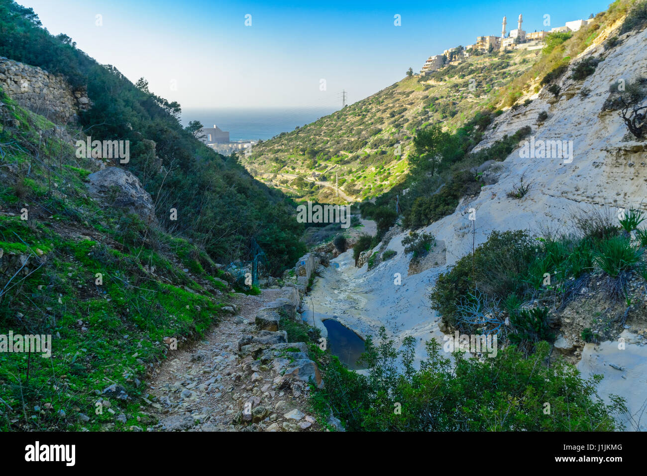 View of Wadi Siah. This green valley is a refuge from the bustle of the ...