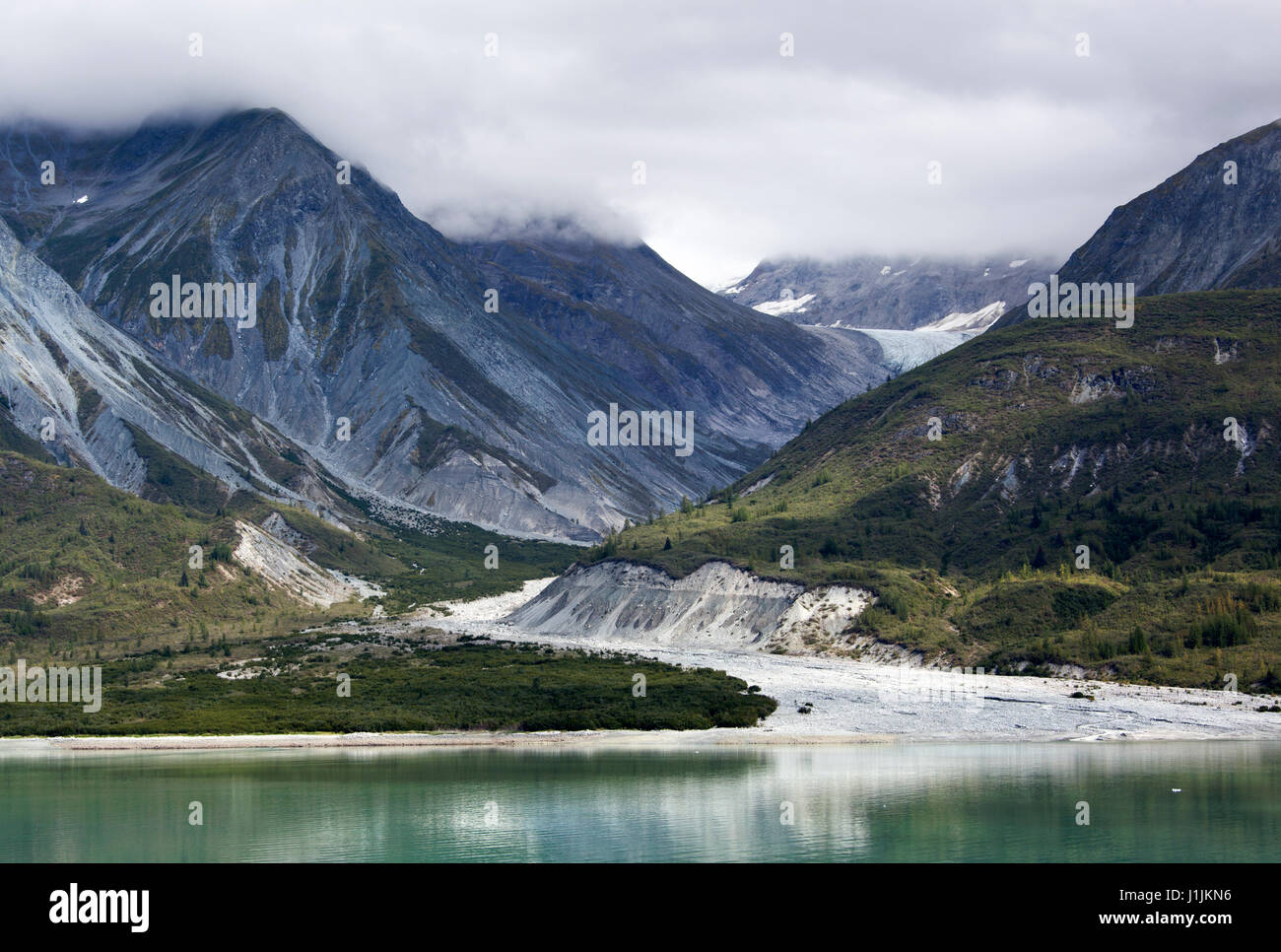 The landscape of wilderness in Glacier Bay national park (Alaska Stock ...