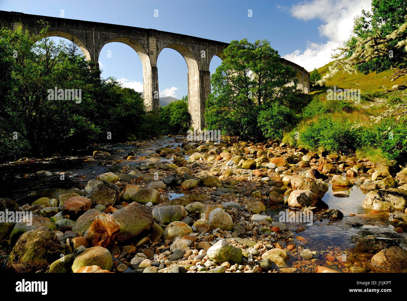 Glenfinnan viaduct that carries the West Highland Railway, between Fort ...