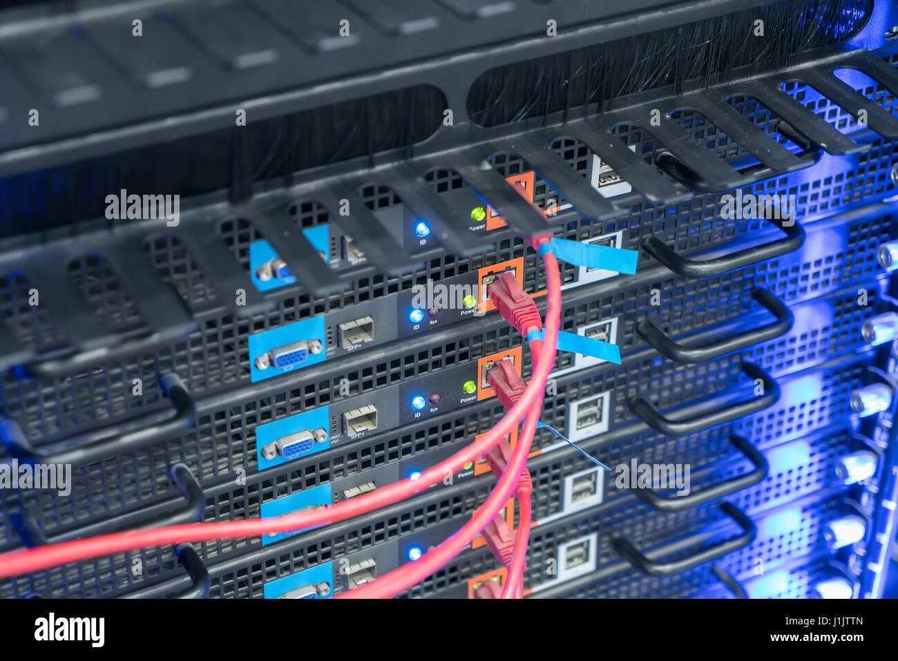 Network switch and ethernet cables,Data Center Concept Stock Photo - Alamy