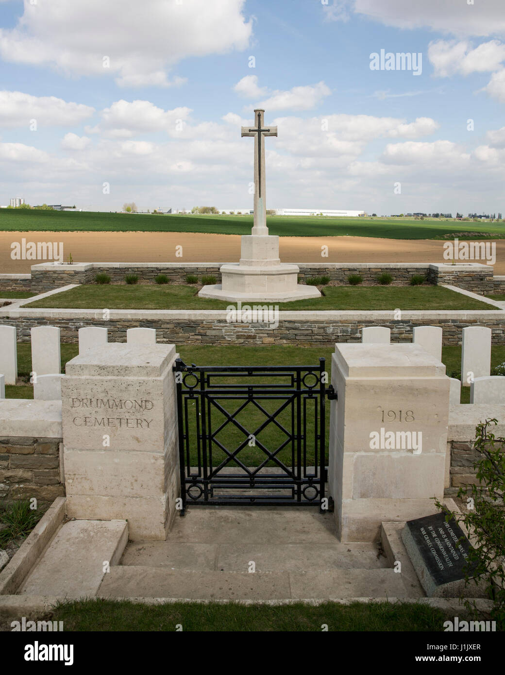 Drummond Cemetery of the Great War on the Western Front in France Stock ...