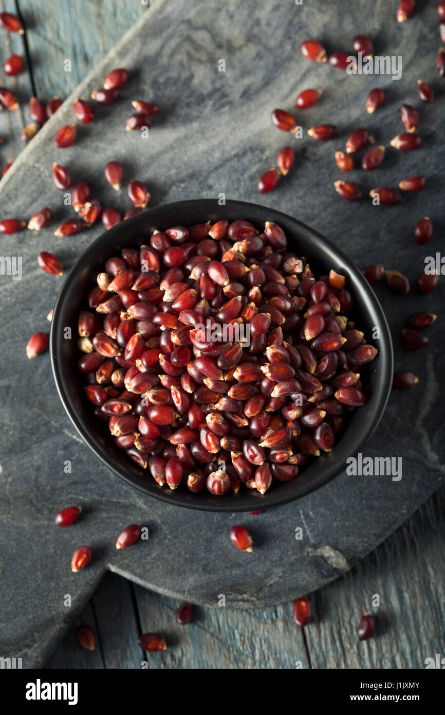 Raw Organic Ruby Red Pop Corn in a Bowl Stock Photo - Alamy