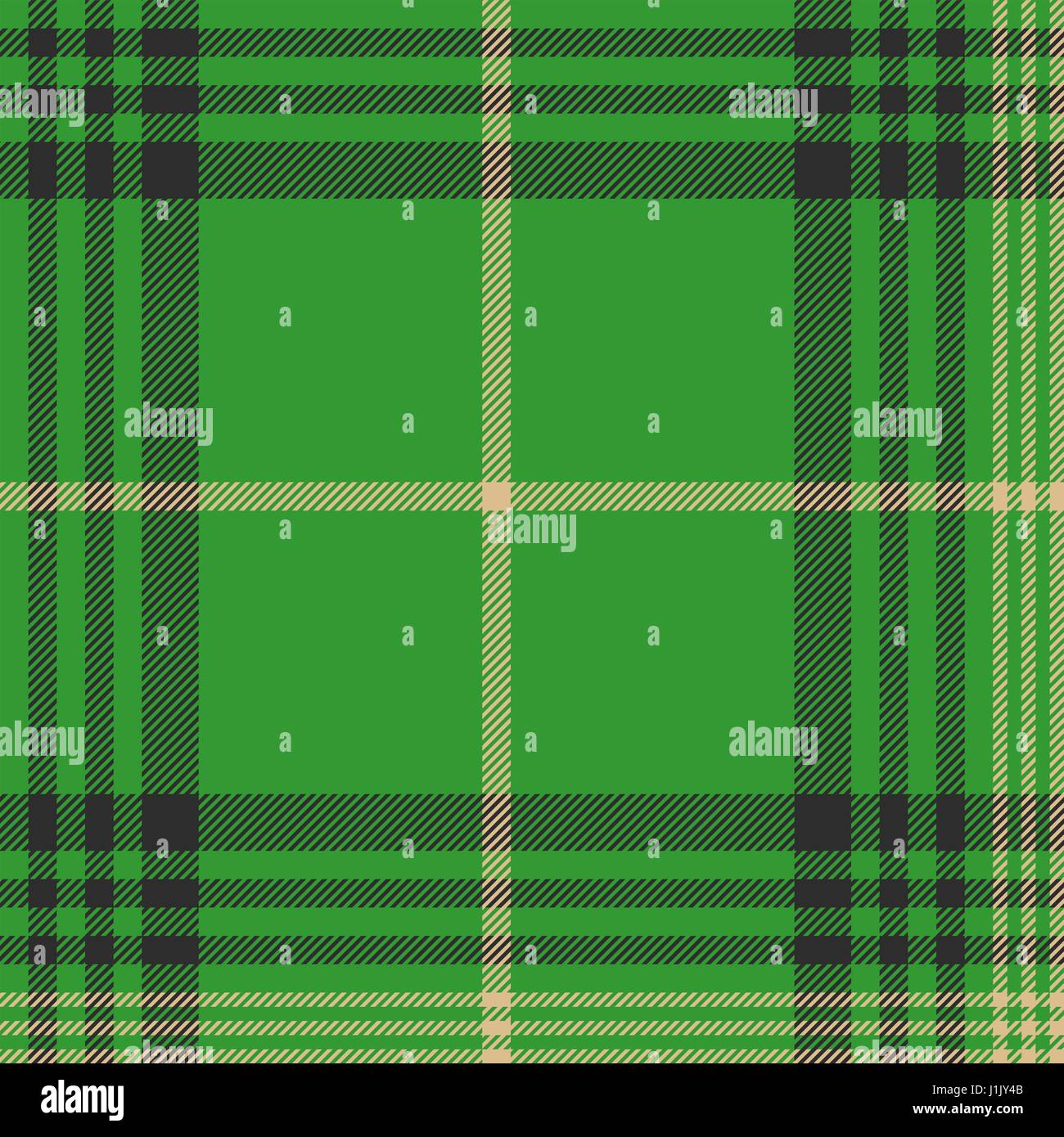 Seamless plaid green tartan check fabric texture. Vector illustration ...