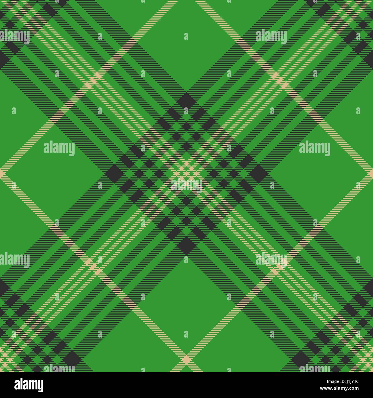 Seamless plaid green tartan check fabric texture. Vector illustration ...