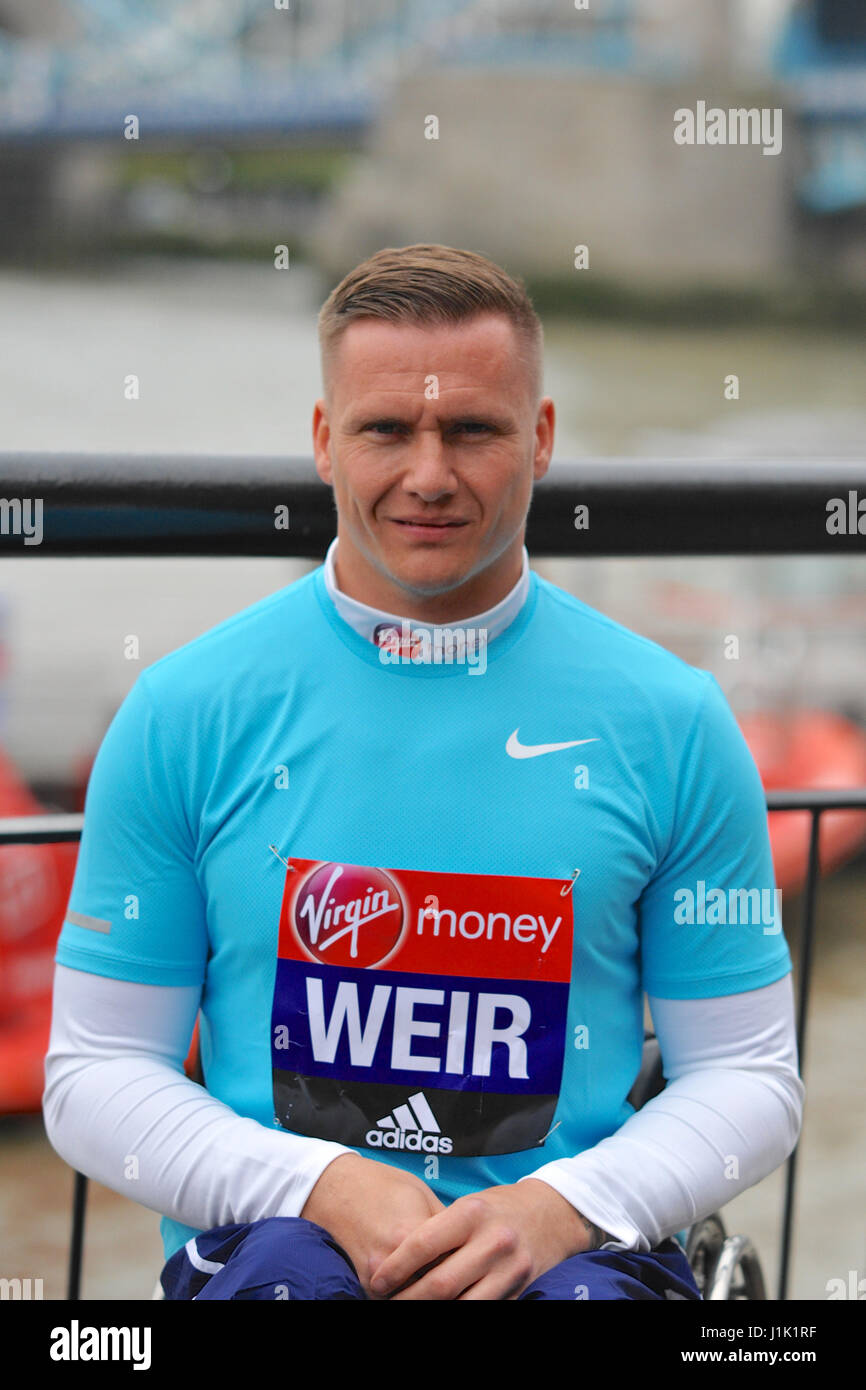 London, UK. 21st. April, 2017. David Weir (GBR) at the Virgin Money ...
