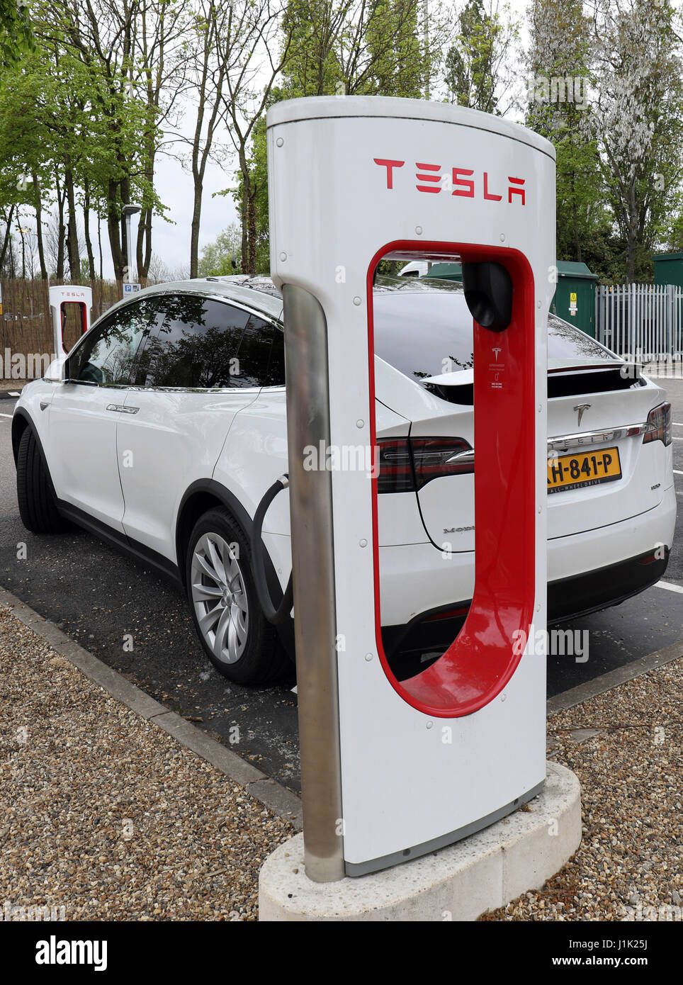 London, UK. 21st Apr, 2017. Pic shows: Pic shows Tesla Model X Tesla ...