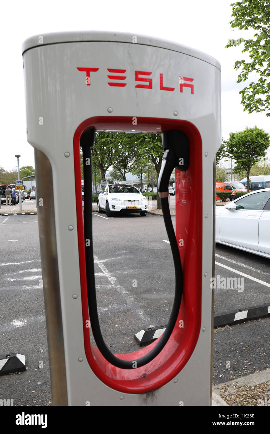 London, UK. 21st Apr, 2017. Pic shows: Pic shows Tesla Model X Tesla ...