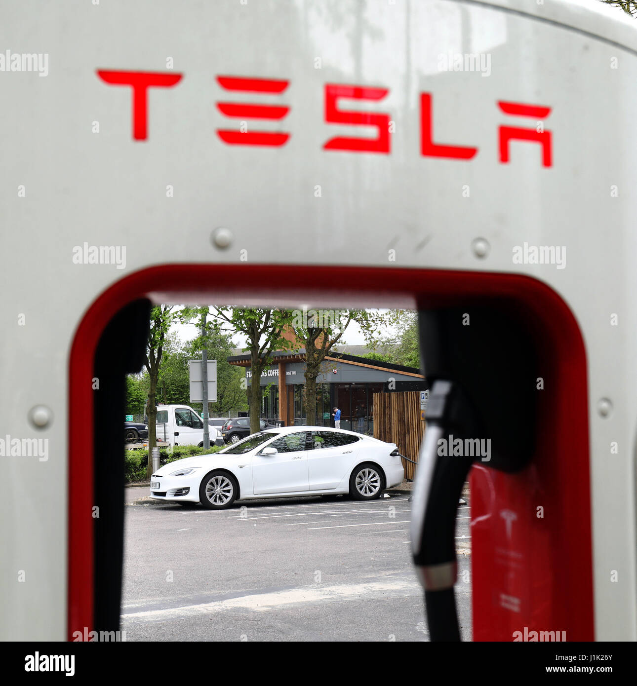 London, UK. 21st Apr, 2017. Pic shows: Pic shows Tesla Model S Tesla ...