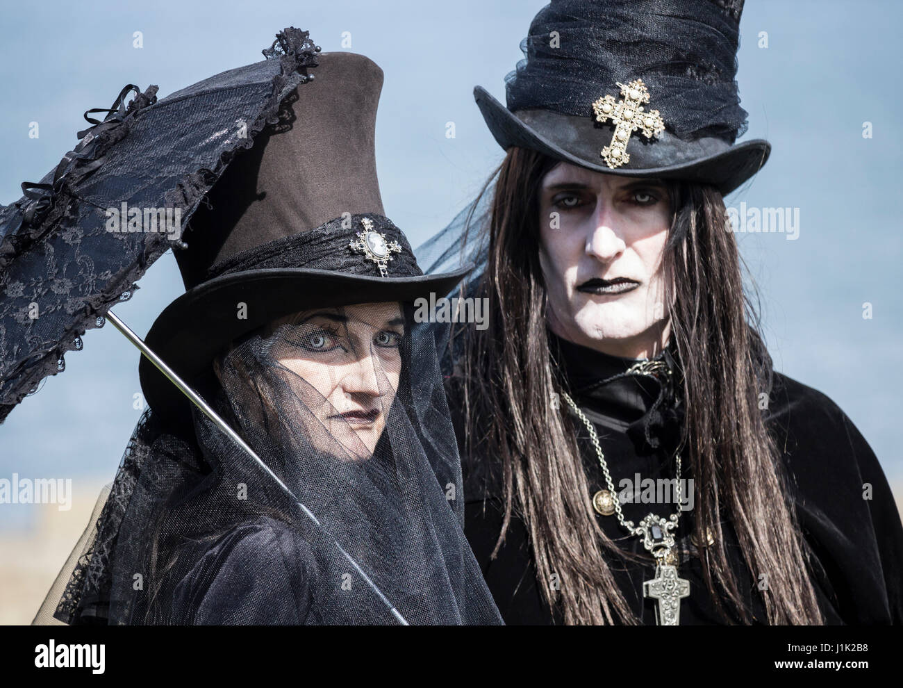 Whitby Goth weekend, Whitby, North Yorkshire, England. UK Stock Photo ...