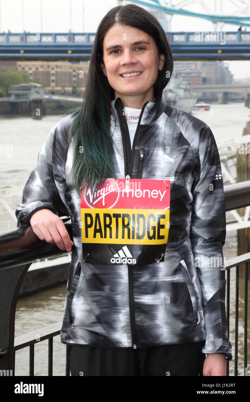 London, UK. 20th April, 2017. Susan Partridge at Virgin London Marathon ...