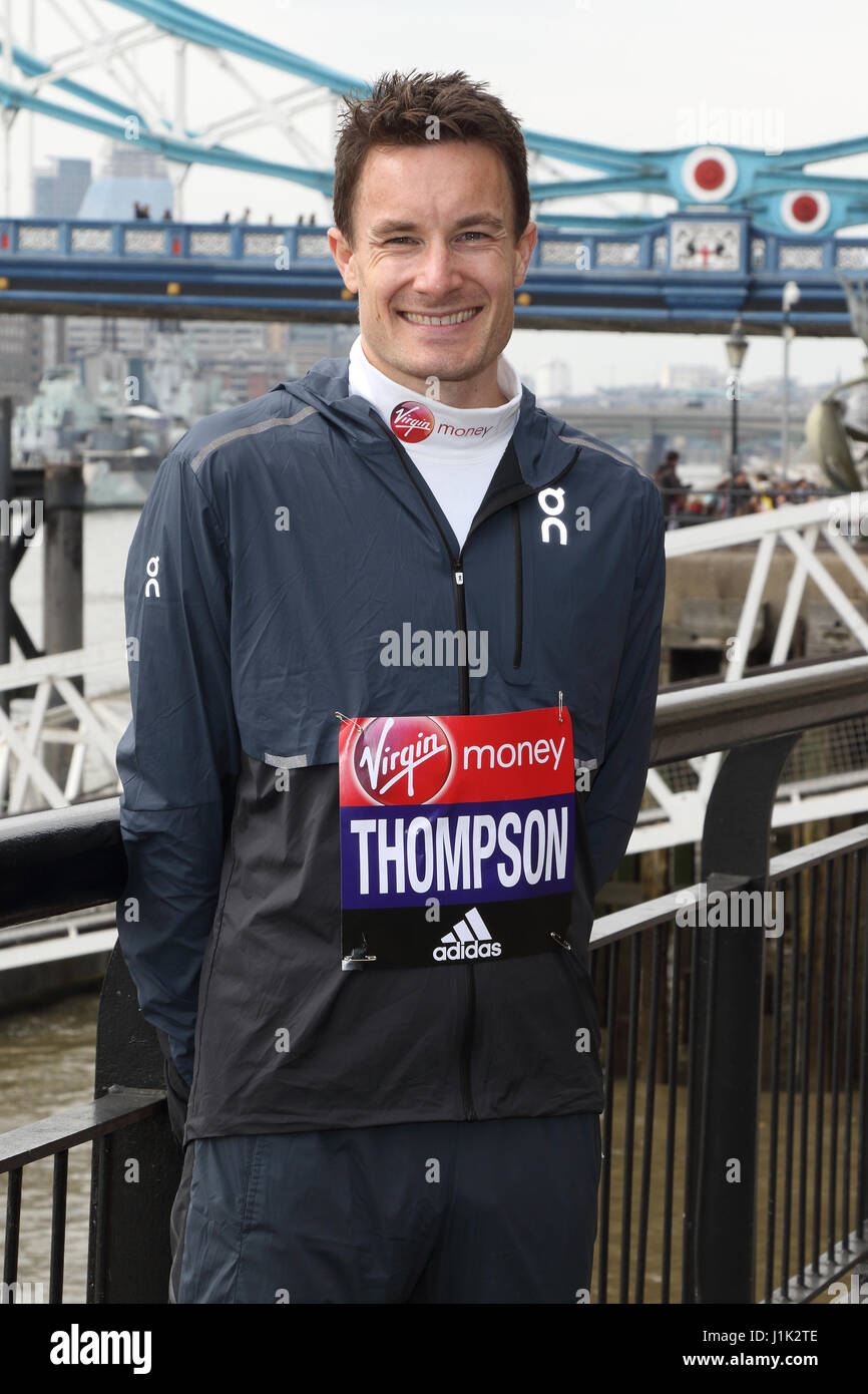 London, UK. 20th April, 2017. Chris Thompson at Virgin London Marathon ...