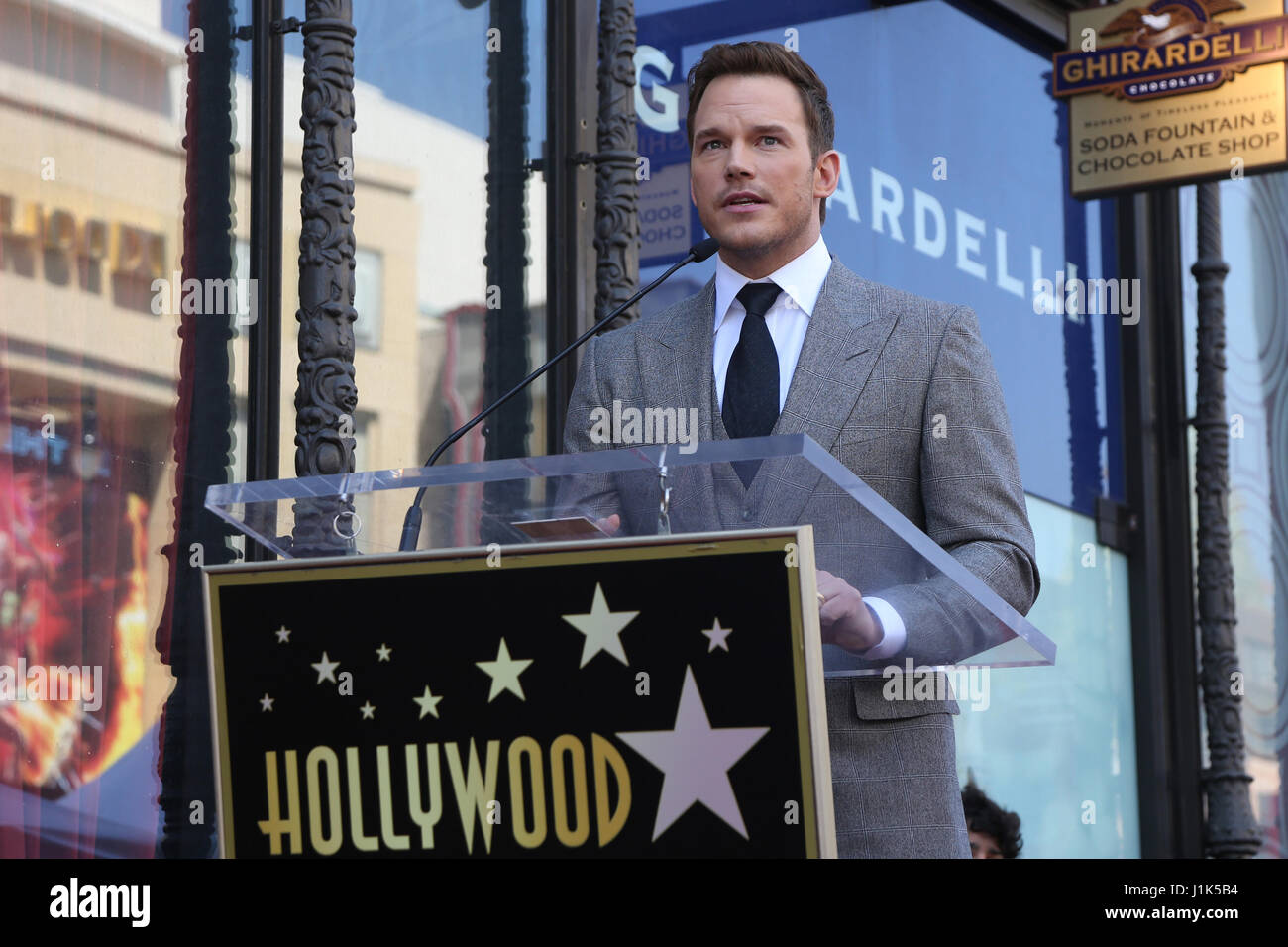 Hollywood, Ca. 21st Apr, 2017. Chris Pratt at the Chris Pratt Star On ...