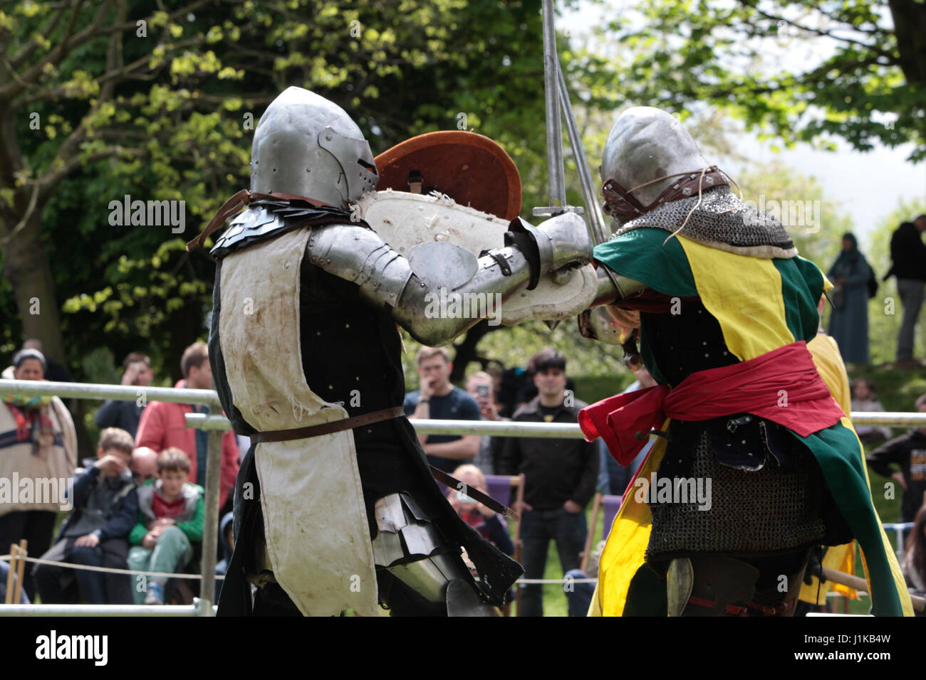 London UK 22 April 2017 Vauxhall Pleasure Gardens staged Medieval full ...