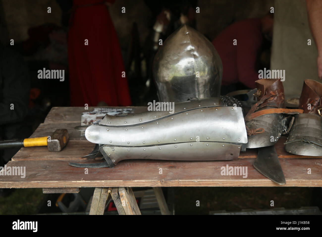 London UK 22 April 2017 Vauxhall Pleasure Gardens staged Medieval full ...