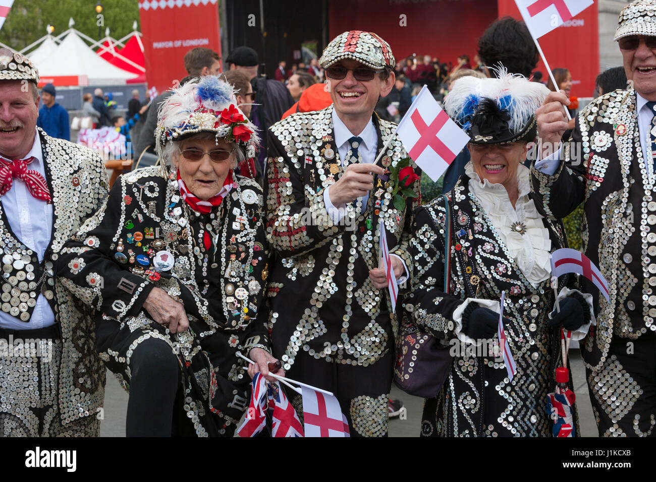 Trafalgar Square, London UK. 22 April, 2017. Feast of St. George ...