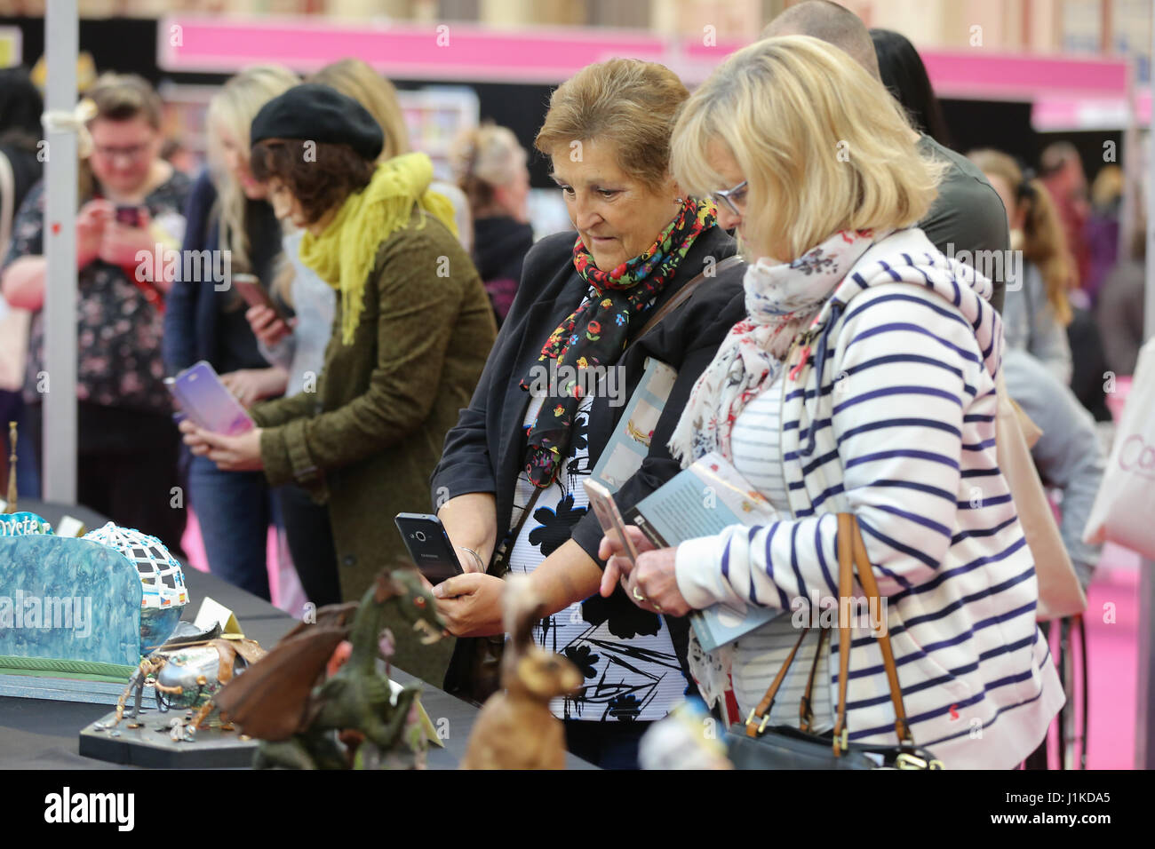 Alexander Palace. London, UK. 22nd Apr, 2017. Visitors at the Cake Show ...