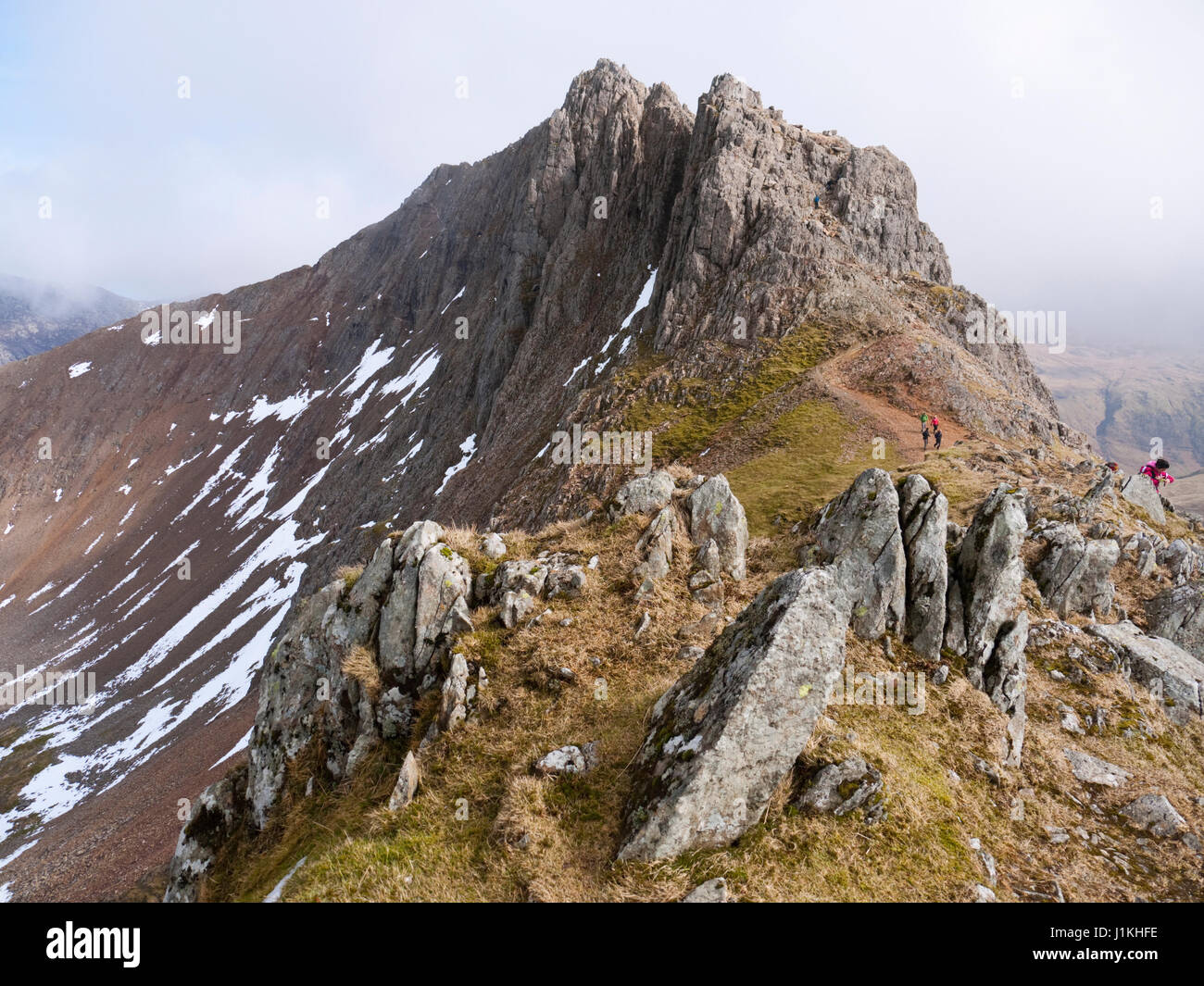 Crib Goch Snowdon Scrambling Hi res Stock Photography And Images Alamy