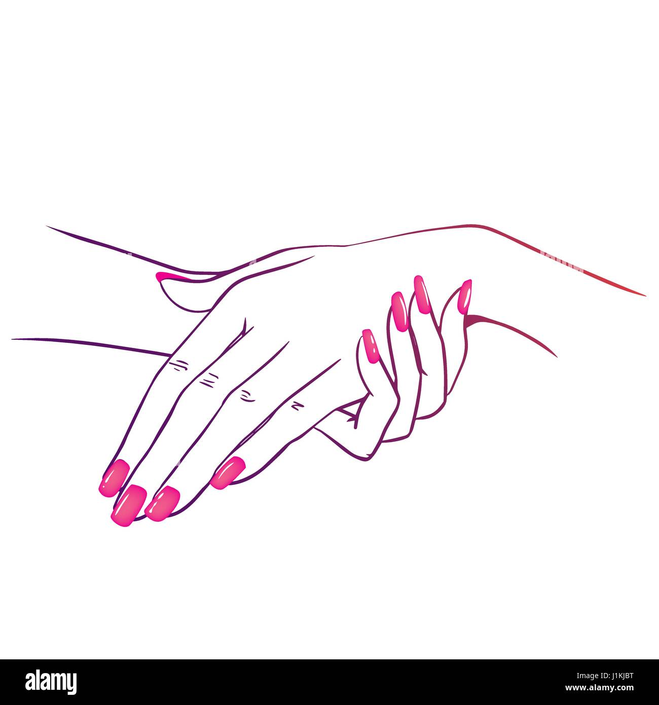 Manicure vector vectors hi-res stock photography and images - Alamy