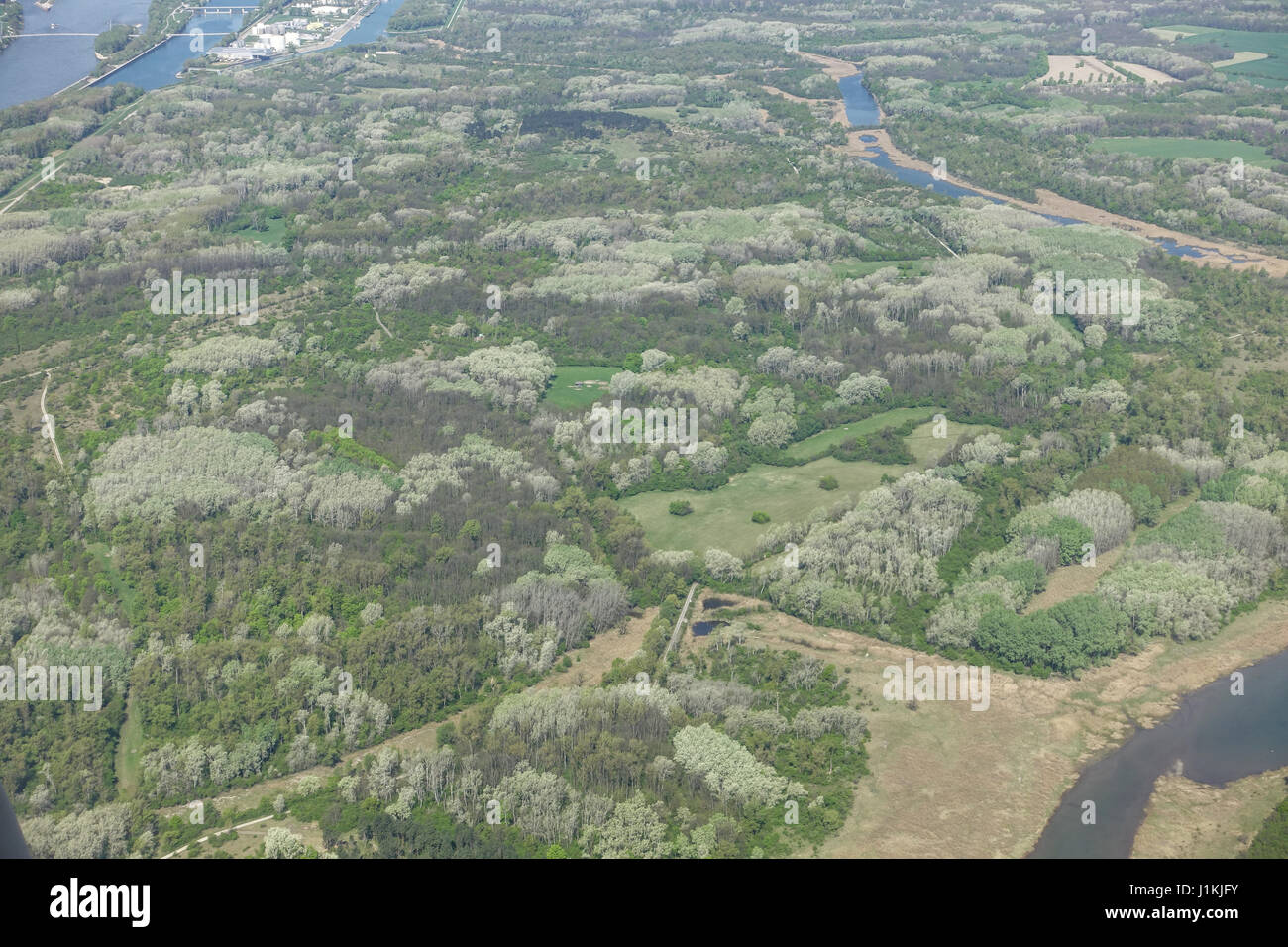 Wien, Lobau (Donauau), Luftbild Stock Photo - Alamy