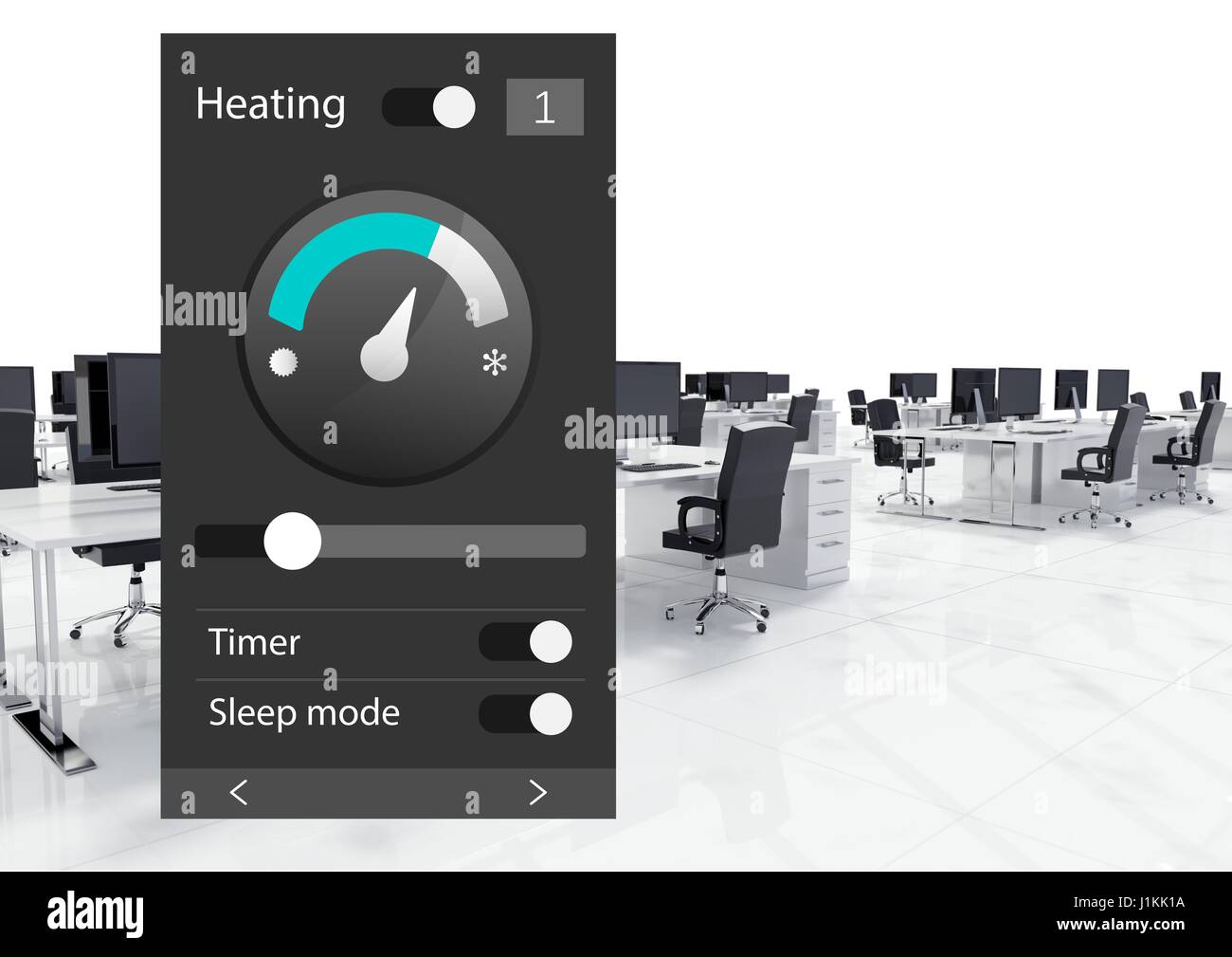 Digital composite of Office automation system heating App Interface ...