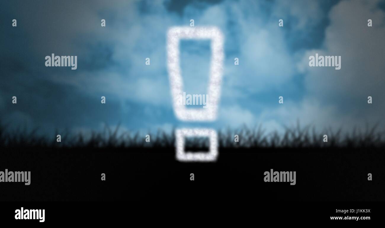 Digital composite of Digital composite image of exclamation mark on ...