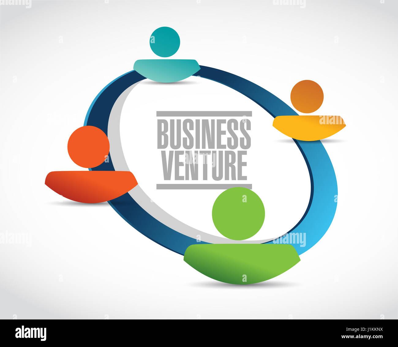 business venture people network sign concept illustration design ...