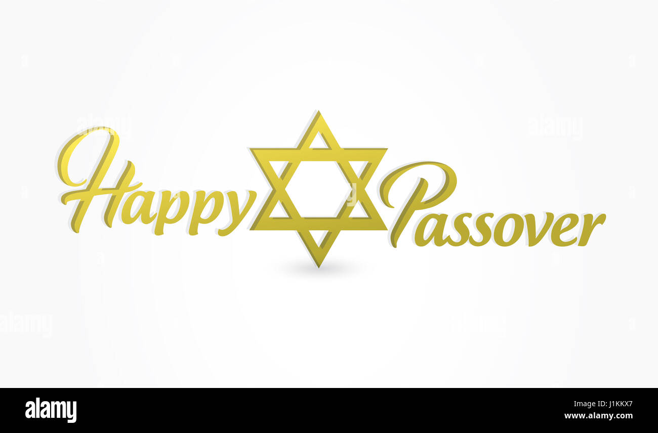 Happy passover sign illustration design isolated over a white ...