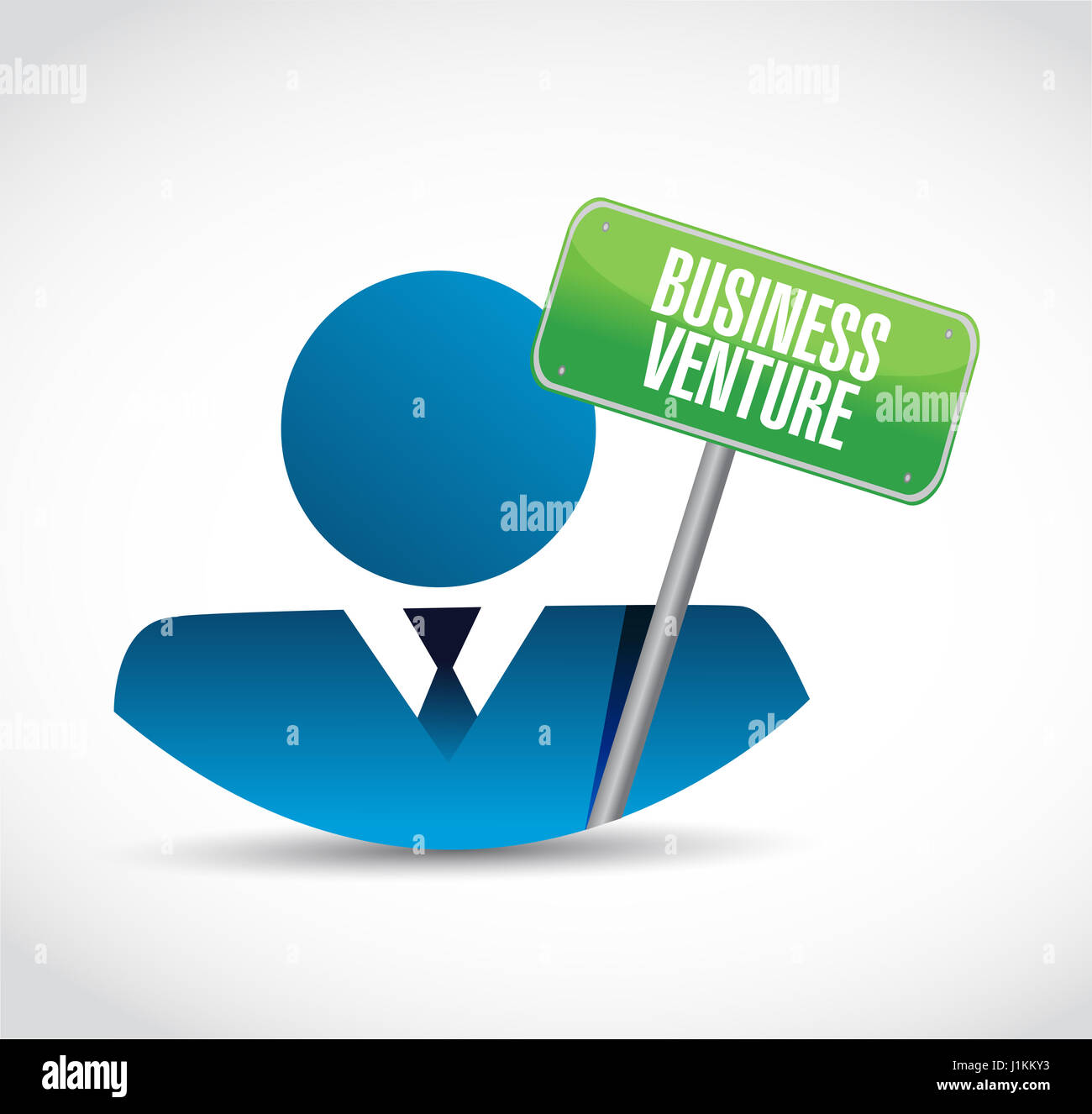 business venture businessman sign concept illustration design isolated ...