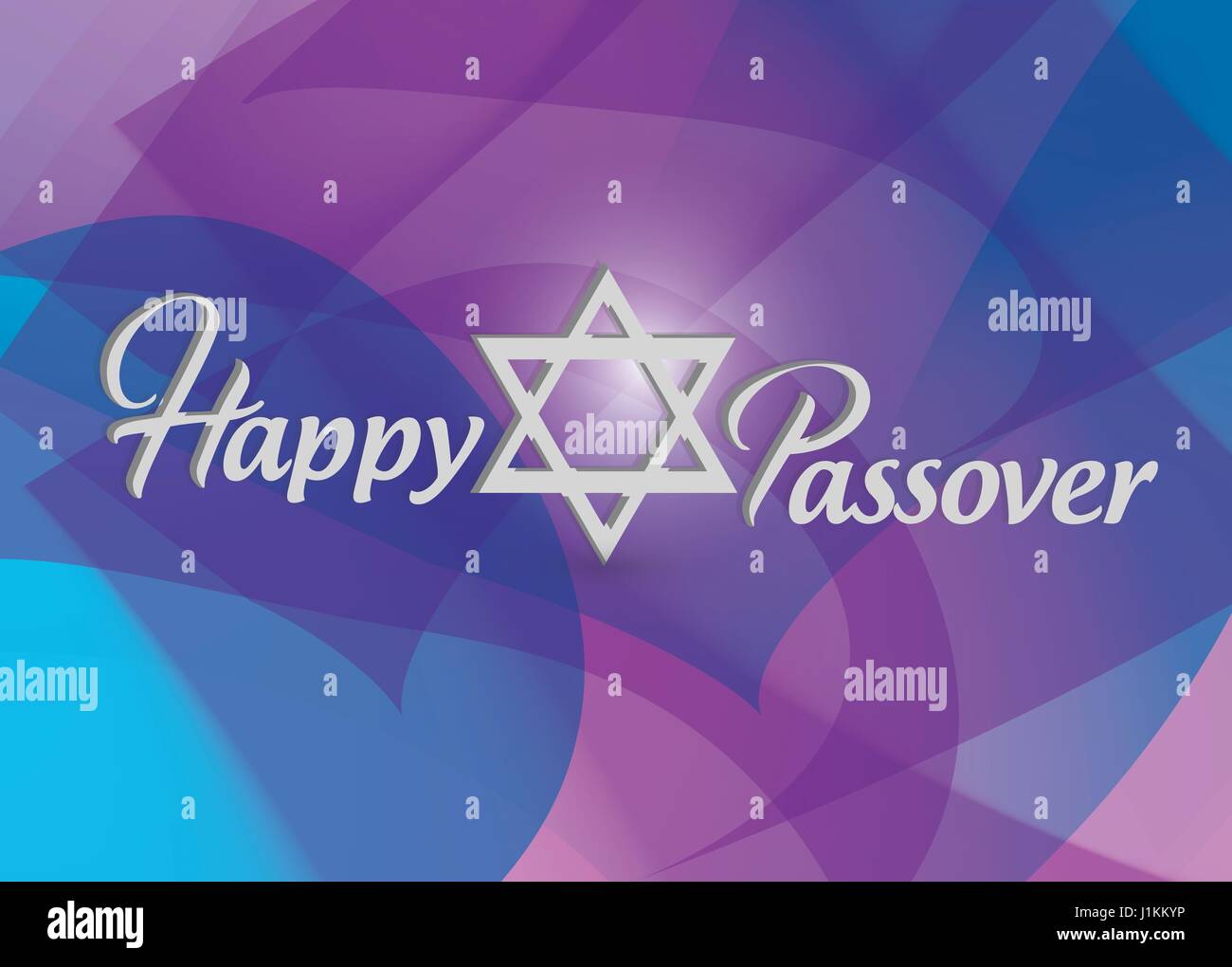 Happy passover sign card illustration design over a purple background ...