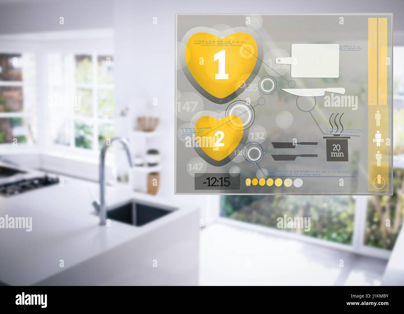 Digital composite of Cooking App Interface Stock Photo - Alamy