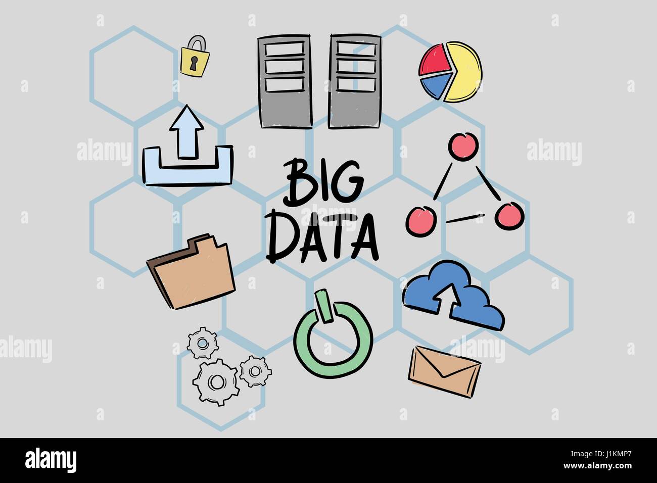 Digital composite of Digital composite image of big data text ...