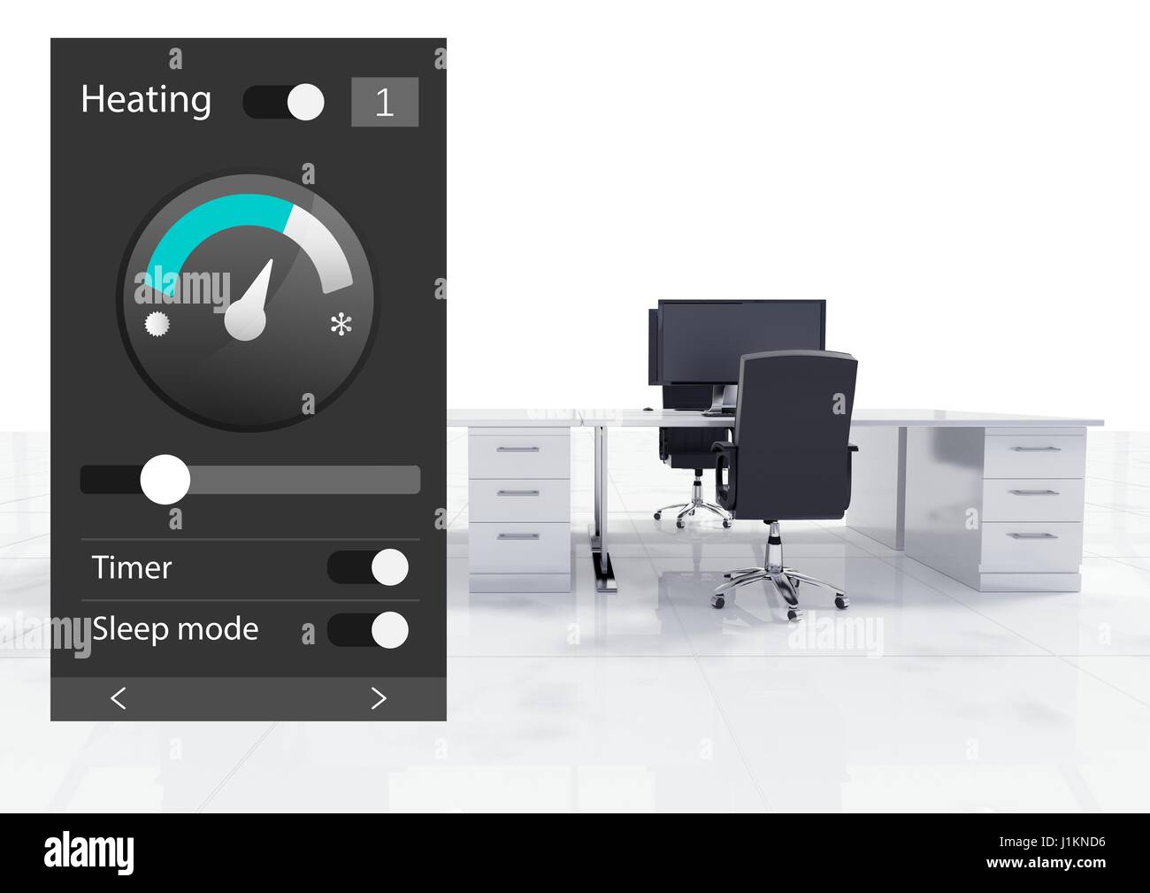 Digital composite of Office automation system heating temperature App ...