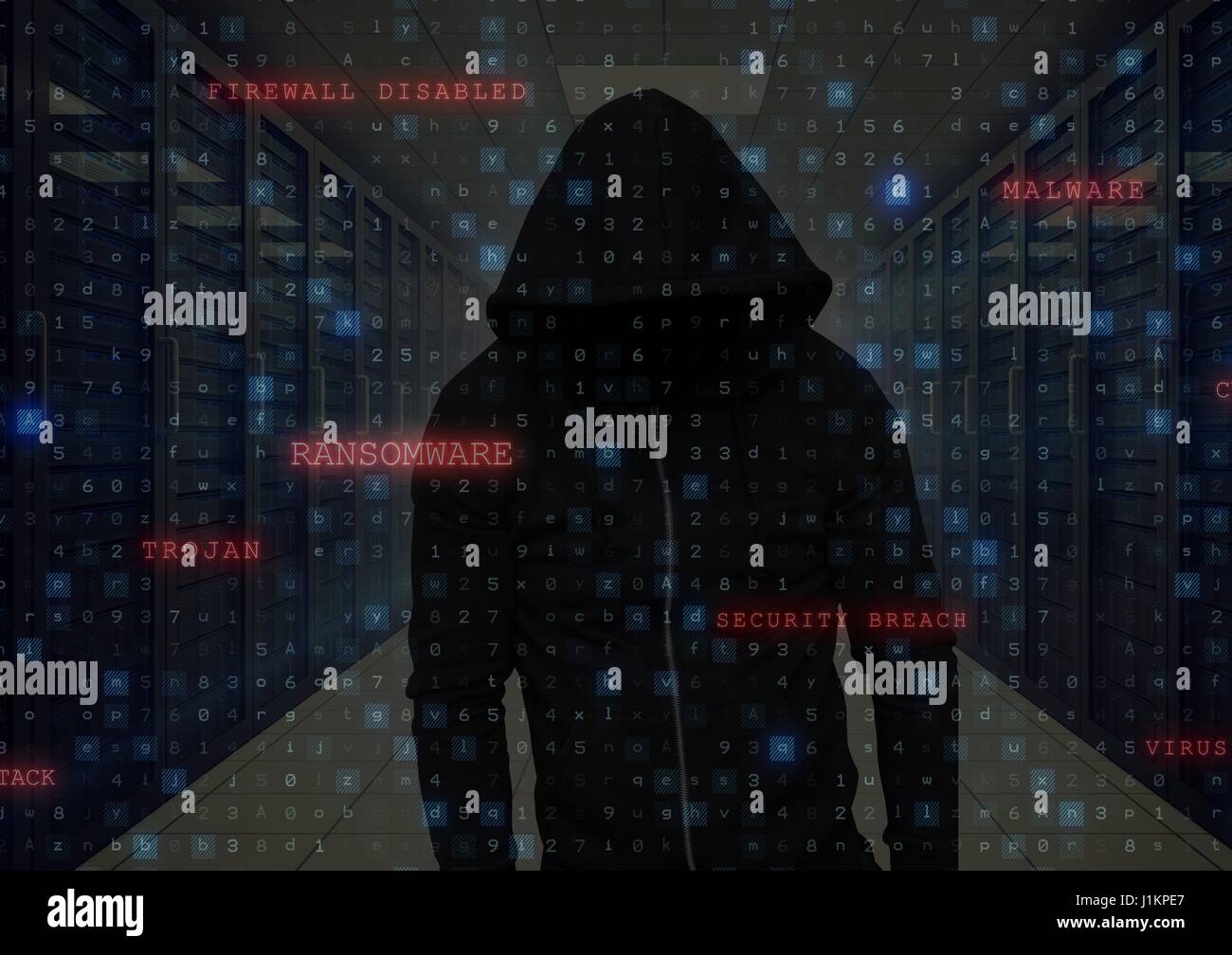 Digital composite black jumper hacker out face hacking interface hi-res ...