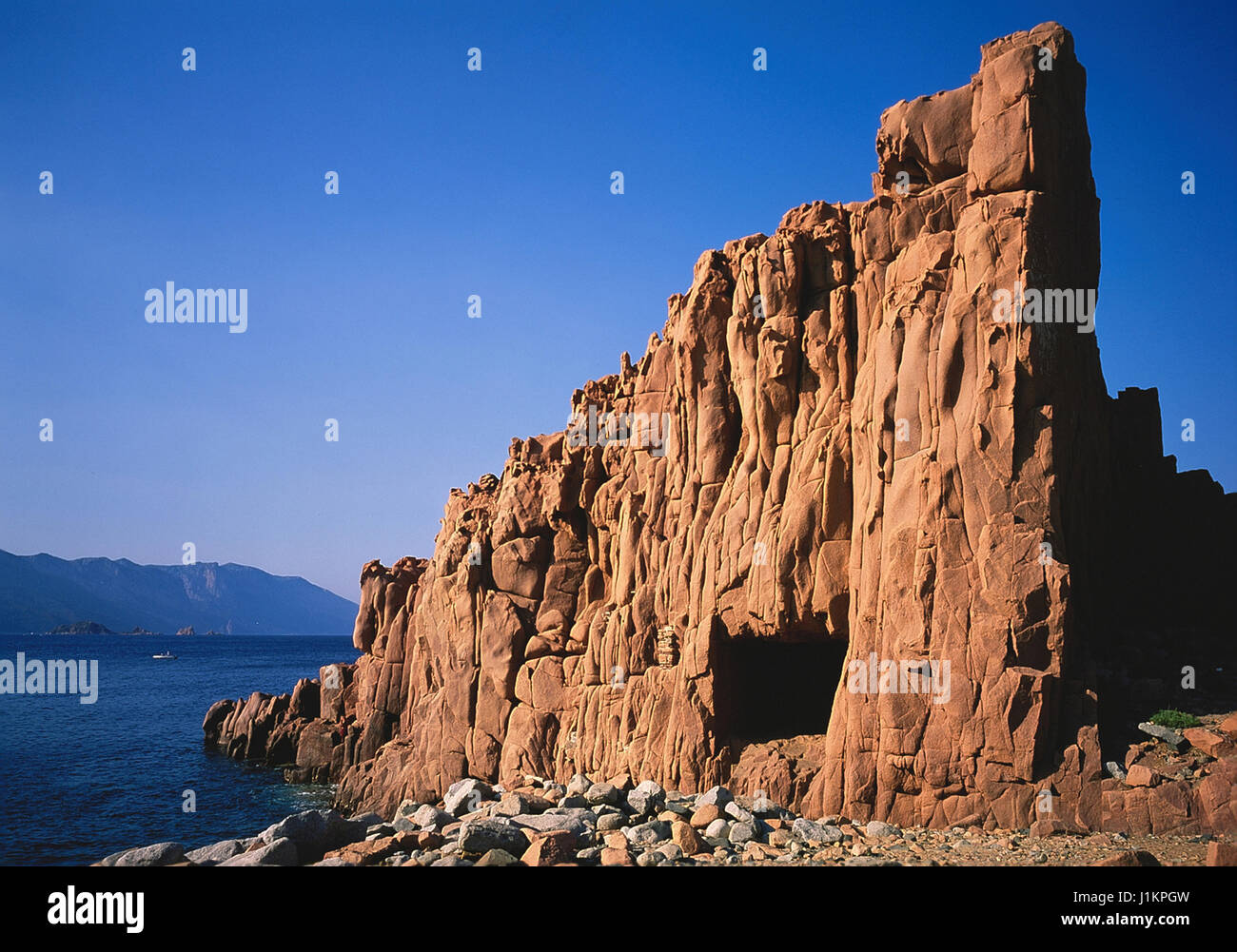 Sardinia, Ogliastra, Red rocks of Arbatax Stock Photo - Alamy