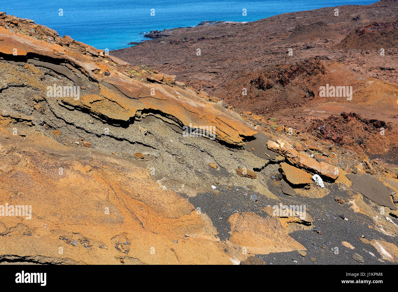 Volcanic landscape on Galapagos island, Ecuador Stock Photo - Alamy