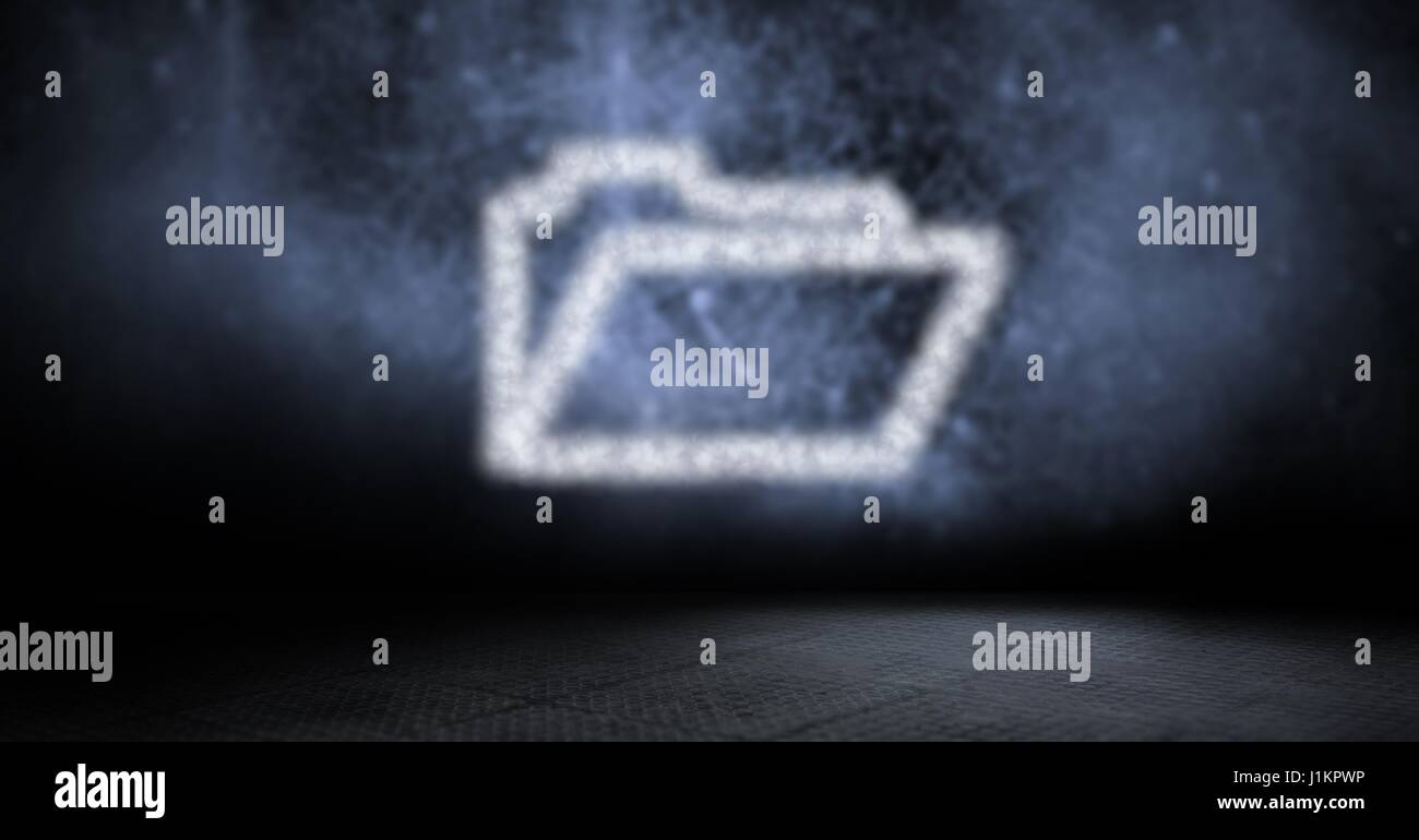 Digital composite of Digital composite image of folder icon with cloud ...