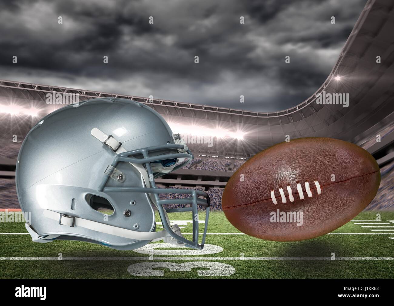 Digital composite of Composite image of football soccer in 3d Stock ...