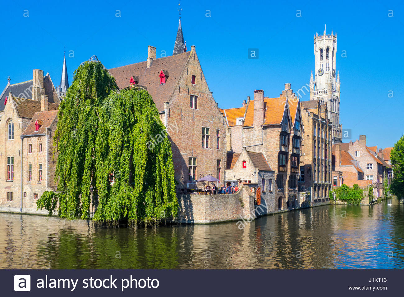 Canal Old Buildings Bruges Brugge Stock Photos & Canal Old Buildings ...