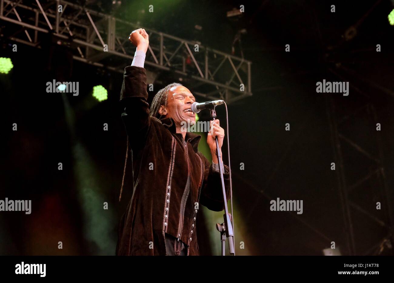 Ranking Roger with ska band The Beat performing at Cornbury festival ...